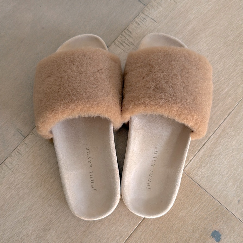 Brand New Jenni Kayne Shearling Slides Sandal Size 36 - Gem